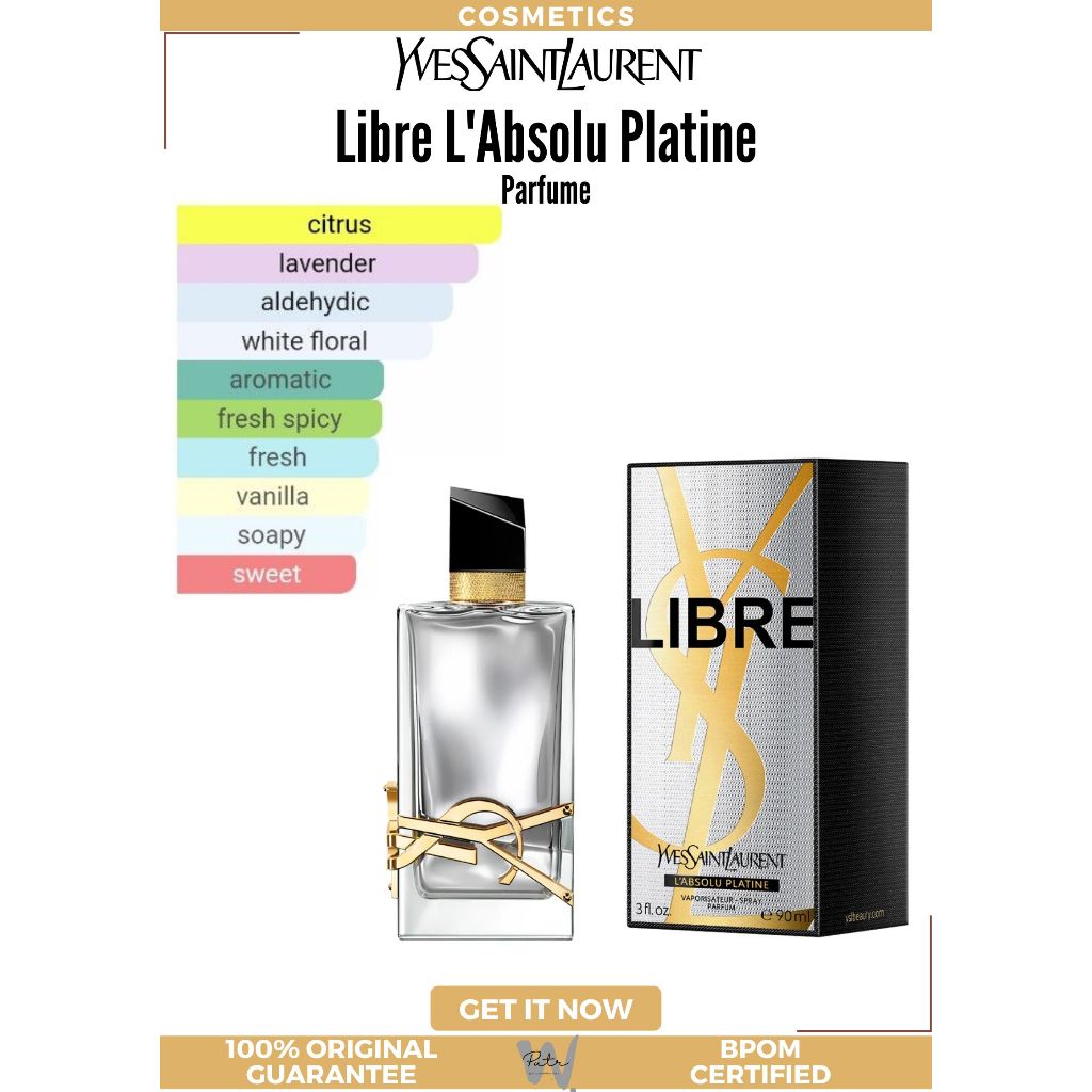 Jual YSL Yves Saint Laurent Libre L Absolu Platine EDP 90 ml | Shopee Indonesia