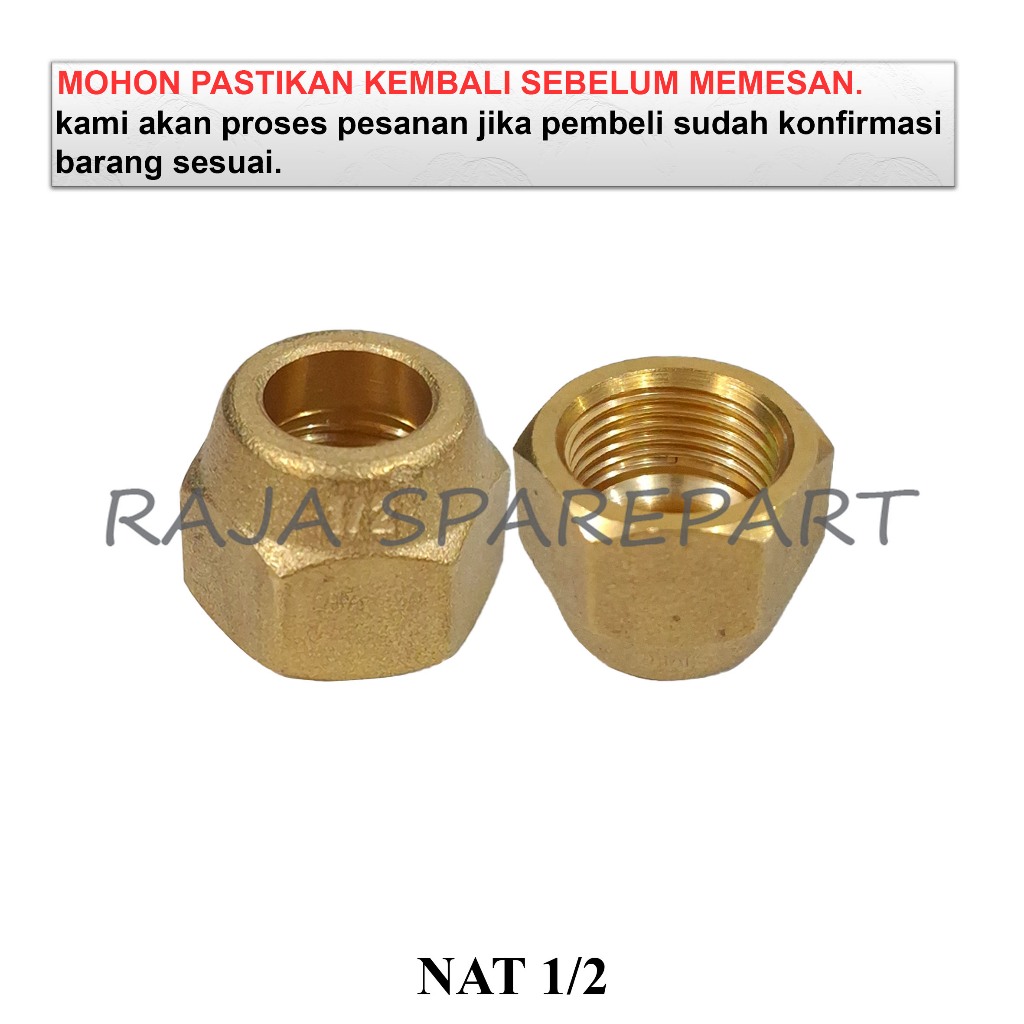 Jual N1/2 NAT/NUT NEPEL/ NEPEL PIPA AC UKURAN 1/2" | Shopee Indonesia