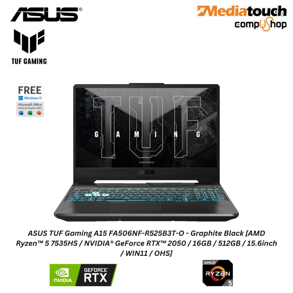 Jual Asus TUF Gaming A15 FA506NF R525B3T R5 7535HS/16GB/512GB/RTX2050 ...