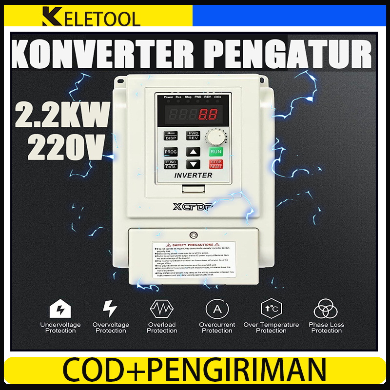 Jual ⭐Versi bahasa Inggris⭐ 1.5kw 2.2kw 4kw Converter VFD alat pengatur kecepatan dinamo ...