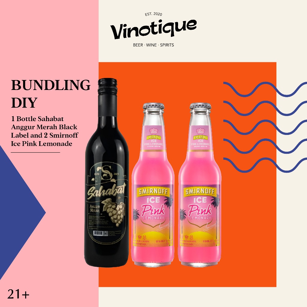 Jual Bundling DIY Sahabat Anggur Merah-Black Label + Smirnoff Lemonade ...