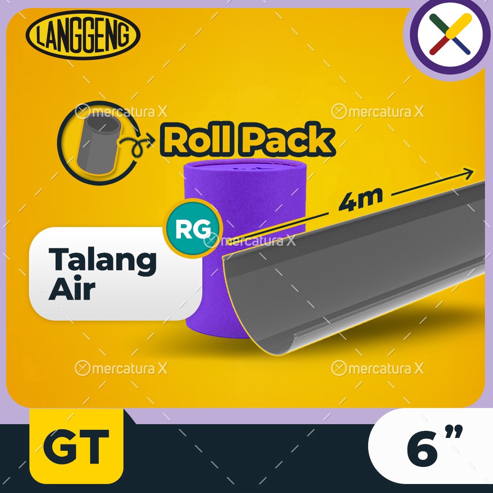 Jual ART E93G Talang Air PVC RG 6 Talang Pipa Setengah Lingkaran ...