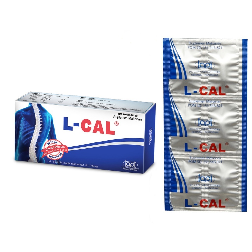 Jual L-Cal 30 Tablet - L Cal Tablet - Calcium + Vitamin D3 K3 ...
