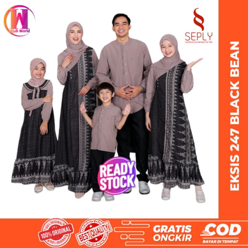 Jual SEPLY Sarimbit Eksis 247 Black Bean / Sarimbit SEPLY 2024 / Baju ...