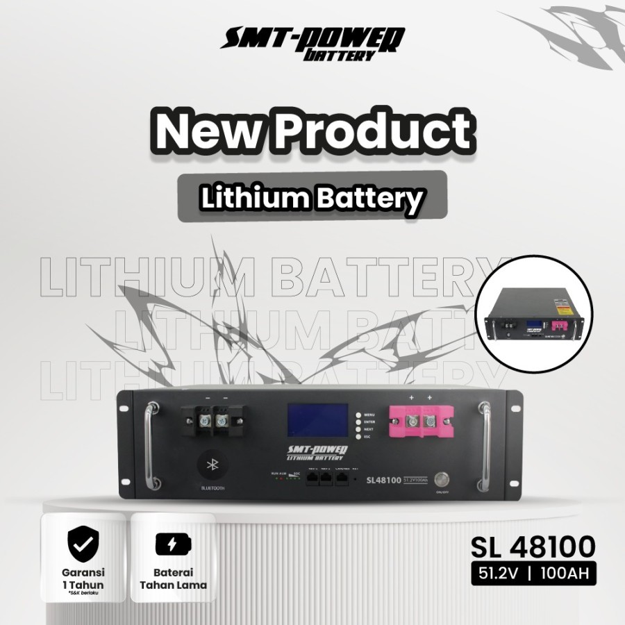 Jual Aki Lithium SMT LiFePO4 Battery 48V 100AH Baterai Lithium SMT Aki ...