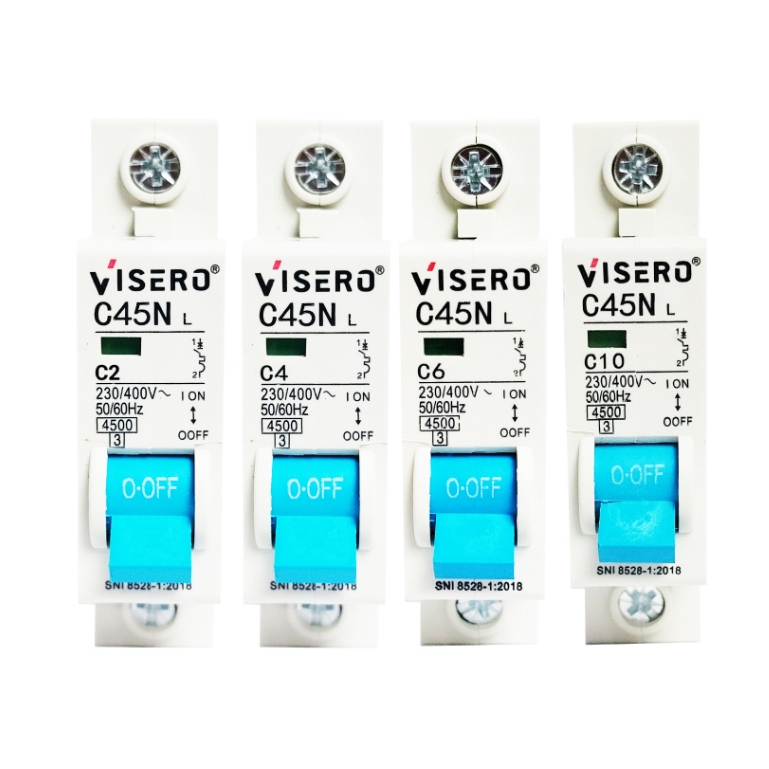 Jual MCB Listrik 1P 1 Phase 1 Fasa 4A 6A 10A Standar SNI LMK VISERO Original | Shopee Indonesia