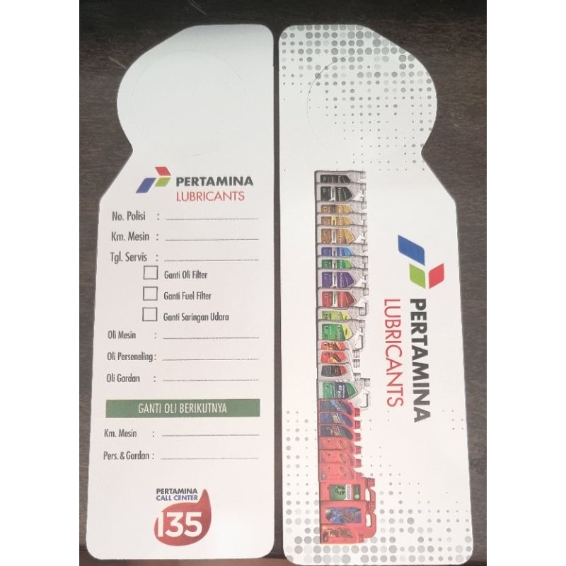 Jual kartu ganti oli pertamina / kartu tab oli mobil pertamina / kartu kilometer oli | Shopee ...