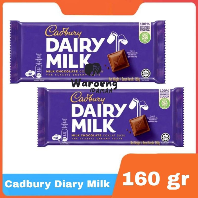 Jual Cadbury Diary Milk 160 gr Paling Besar Coklat Susu | Shopee Indonesia