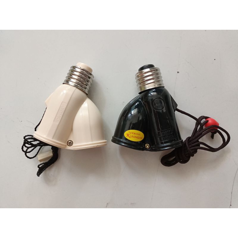 Jual Fitting Lampu Tarik Tali Cabang 2 / Fitting Lampu Gantung Double e27 | Shopee Indonesia