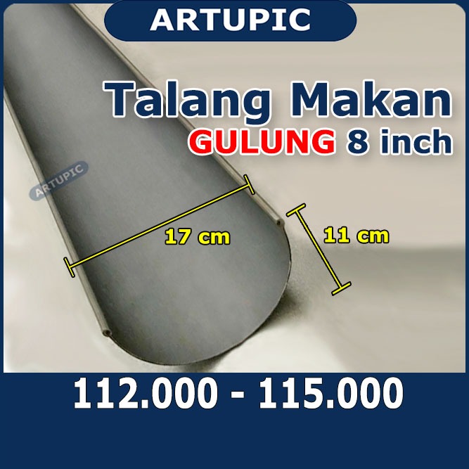 Jual Talang Pakan Makan GULUNG 8 inch Talang air Oval PVC 8" Stengah ...