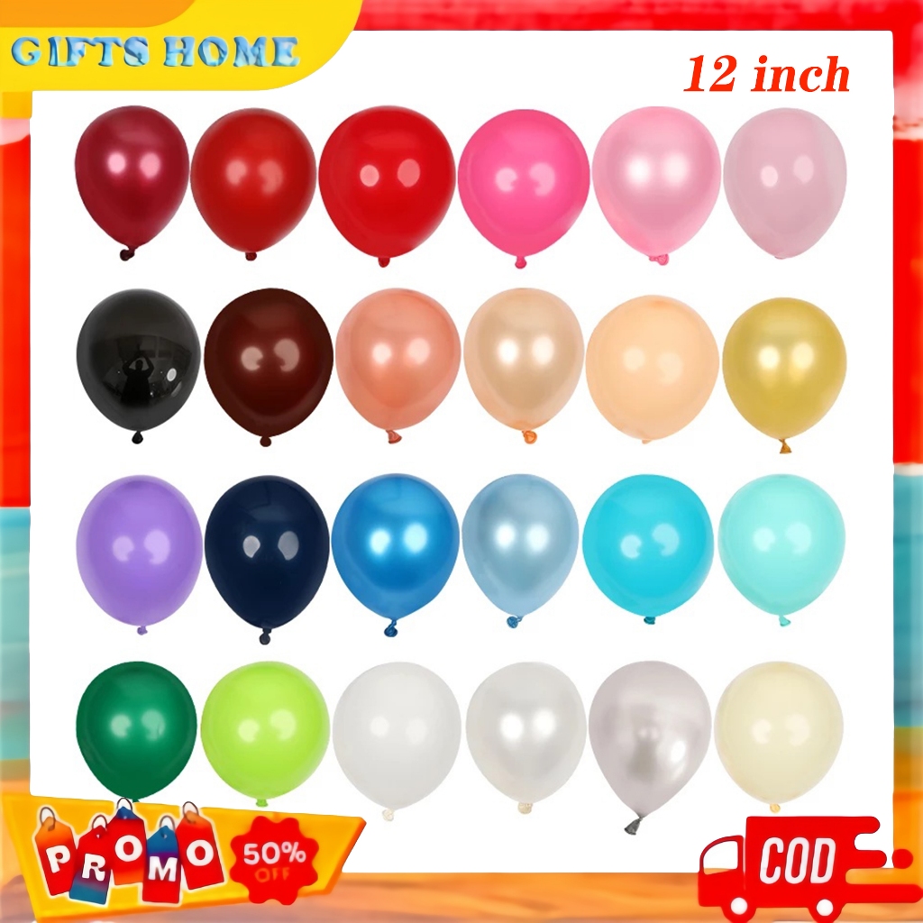 Jual Balon Latex Metalik Bulat Warna Warni Uk 12 Inch Balon Ulang Tahun ...