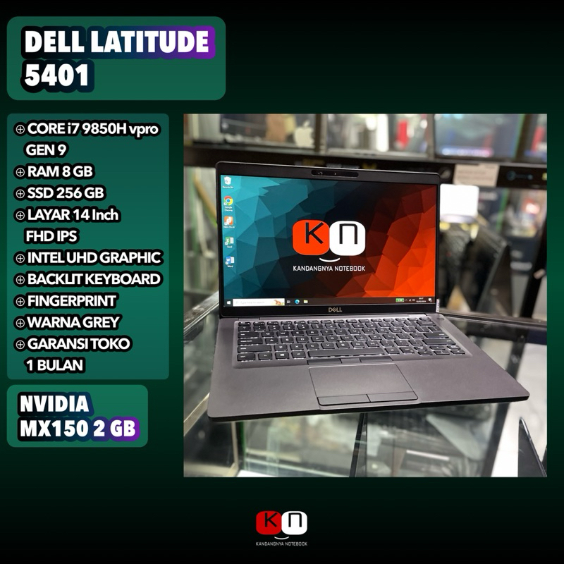 Jual Dell Latitude 5401 Core i7 9850H NVIDIA 2GB Ram 8GB Ssd 256GB ...