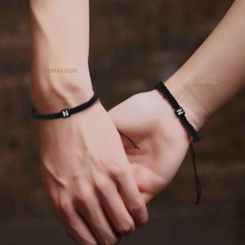 Jual Gelang Couple + Inisial Huruf Gelang Pasangan | Shopee Indonesia