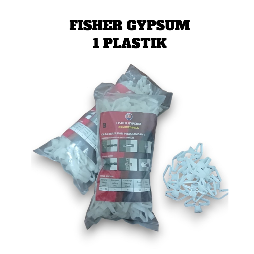 Jual Viser Gypsum 1 PLASTIK Holo Pipa Kotak Tanpa skrup 100pcs | Shopee ...