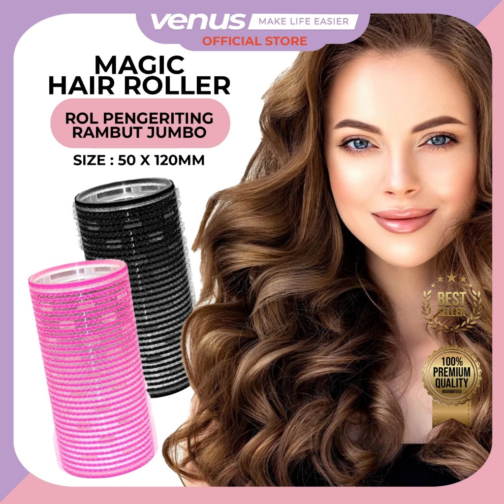 Jual VENUSJKT - (UKURAN JUMBO) Hair Rollers Roll Rambut Besar Magic ...