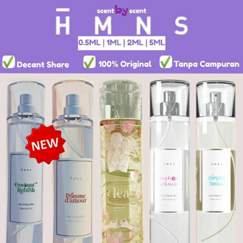 Jual (decant) HMNS Hair & Body Mist Coconut Refresh Pomme D'Amour ...