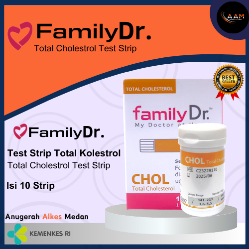 Jual FAMILY DR STRIP ISI ULANG TEST CHOLESTEROL STIK KOLESTEROL ...