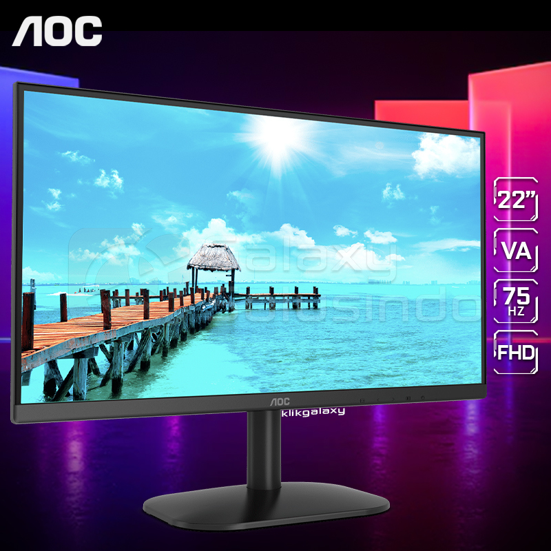 Jual AOC 22B2HN 22 Inch VA FHD 75Hz HDMI Monitor | Shopee Indonesia