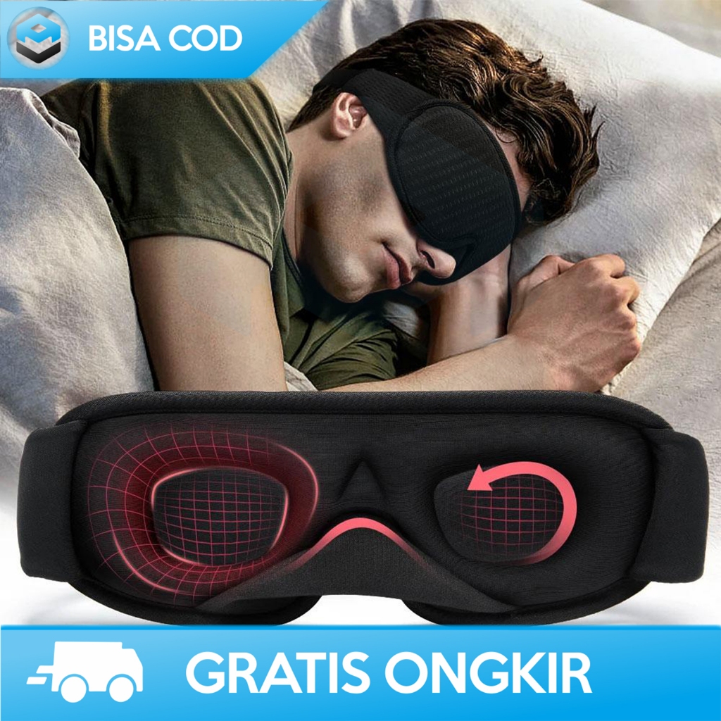 Jual PENUTUP MATA TIDUR GEL PENDINGIN SLEEPING 3D COVER BLINDFOLD EYE ...