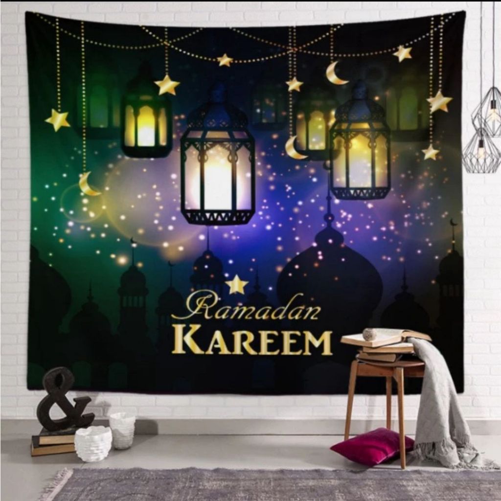 Jual BACKDROP SPANDUK KAIN RAMADHAN KAREEM EID MUBARAK HARI RAYA JUMBO ...