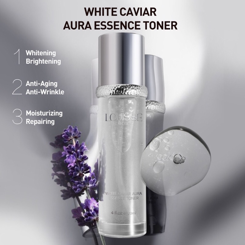Jual LOUISS_ECHOICE White Caviar Aura Essence Toner 120 ml mencerahkan melembabkan melembutkan ...