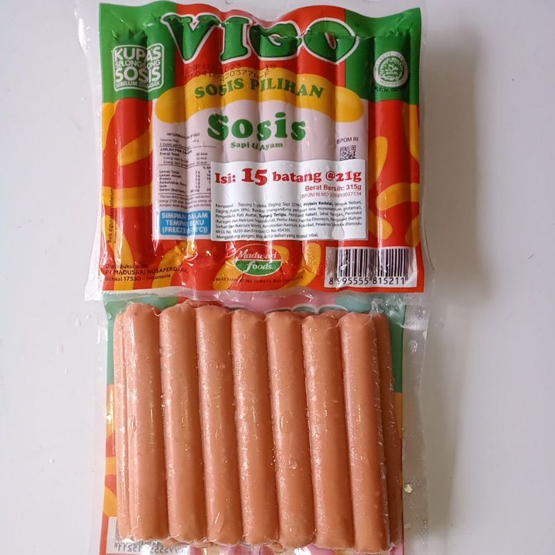 Jual VIGO SOSIS SAPI/SOSIS SAPI VIGO ISI 15 PCS 330 GR | Shopee Indonesia