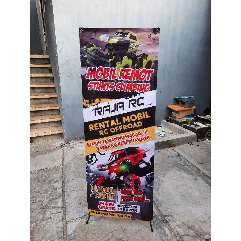 Jual STAND BANNER UTUK SEWA MOBIL REMOT, RENTAL RC CAR | Shopee Indonesia