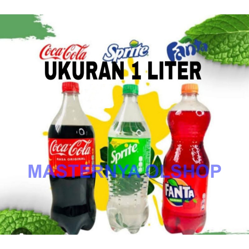Jual Fanta Coca cola Sprite 1 lt liter per krat isi 12 botol | Shopee Indonesia