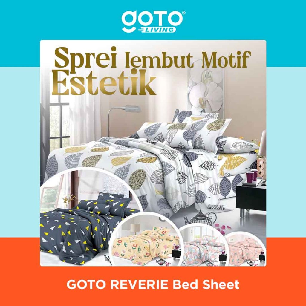 Jual Goto Reverie Sprei Kasur Set 180x200 Aesthetic Seprei Motif ...