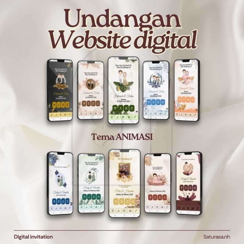 Jual [TEMA ANIMASI] > Undangan Website Digital Pernikahan dengan Fitur ...