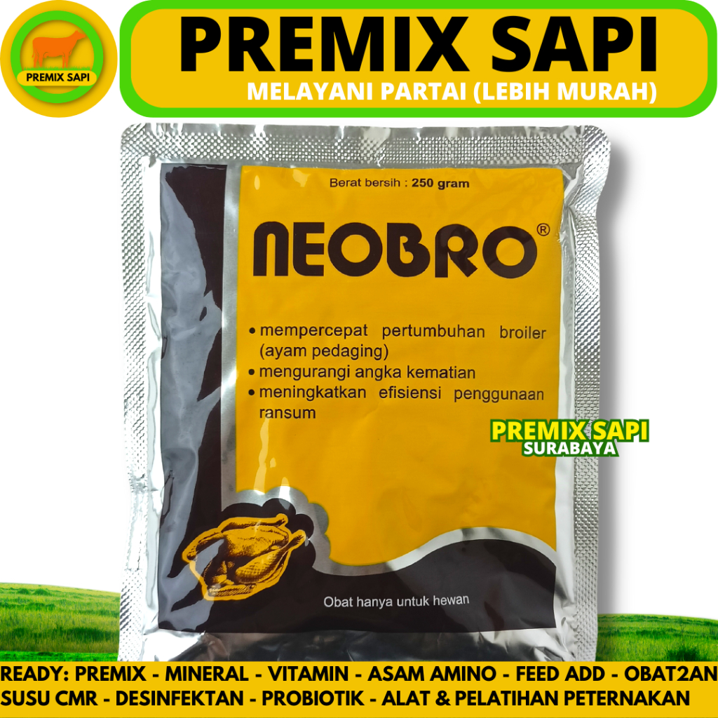 Jual NEOBRO 250 Gram MEDION Vitamin Penambah Berat Penggemuk Ayam ...