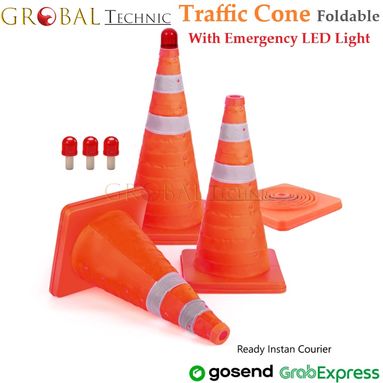 Jual ART X69R Safety Traffic Cone Foldable With Emergency LED Light Kerucut Lipat Dengan Lampu ...