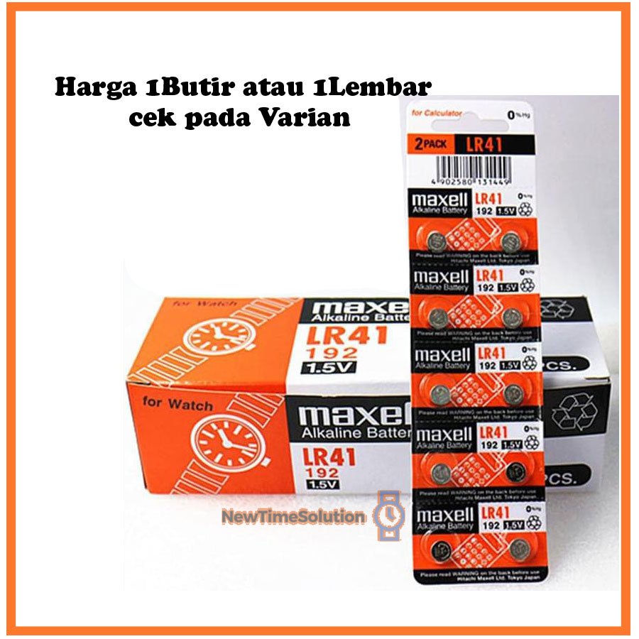 Jual Baterai Termometer LR41 Baterai Thermometer Maxell Original Omron ...