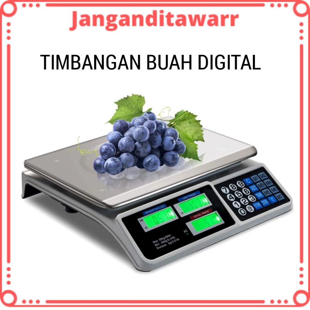 Jual Timbangan Buah Digital 40kg Double Display Digital Timbangan Harga ...