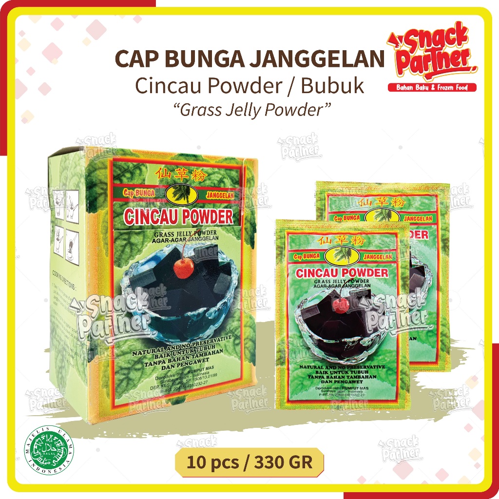 Jual CINCAU POWDER 10 PCS | 330 GR / BOX - CAP BUNGA JANGGELAN - Bubuk ...