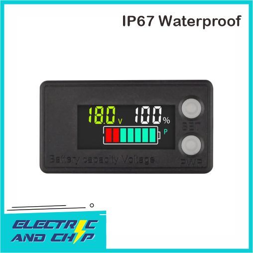 Jual Battery Voltage & Capacity Meter Digital Voltmeter Indikator Kapasitas Baterai Waterproof ...