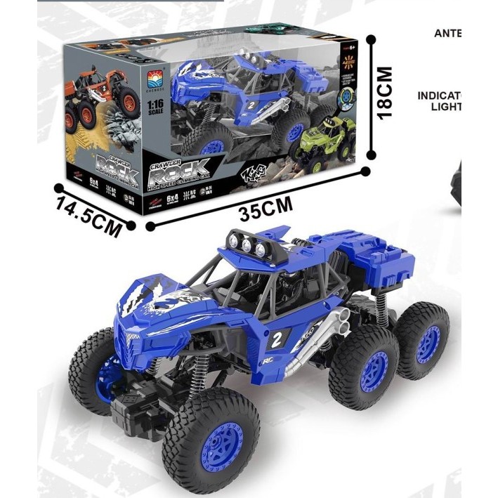 Jual Mainan Anak Mobil RC 1:16 Ban 6 Remote Control Climbing Car Batu Off Road Ban Karet Crawler ...