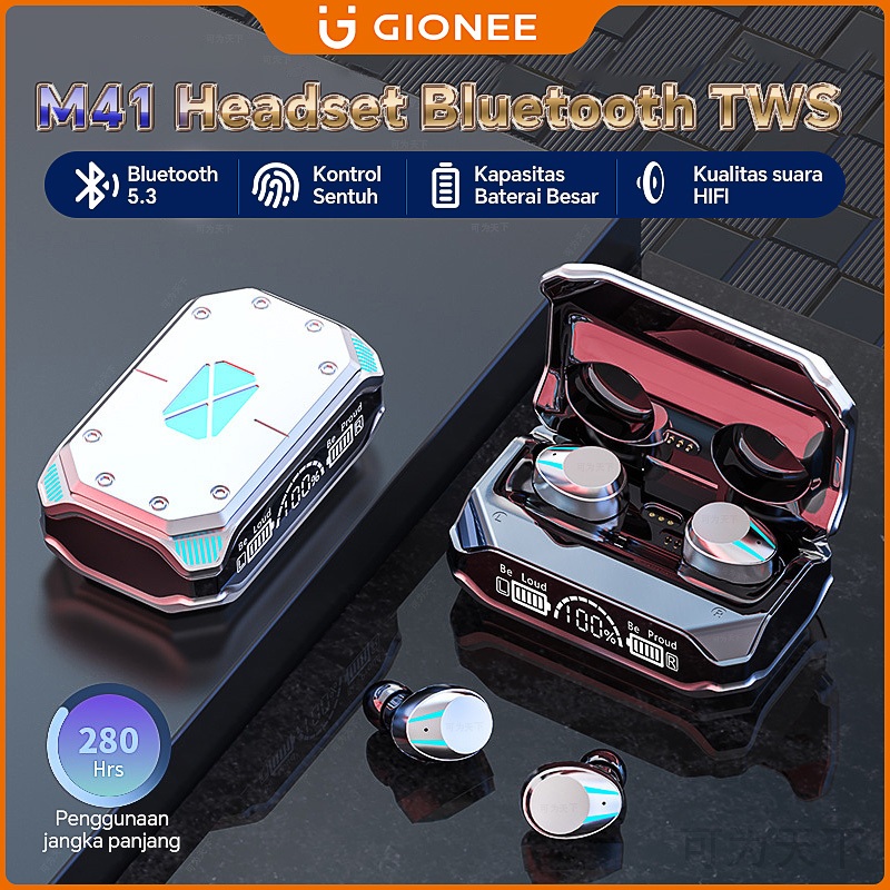 Jual TWS Bluetooth 5.3 Newest Version M41 Headset Bluetooth Full Bass ...