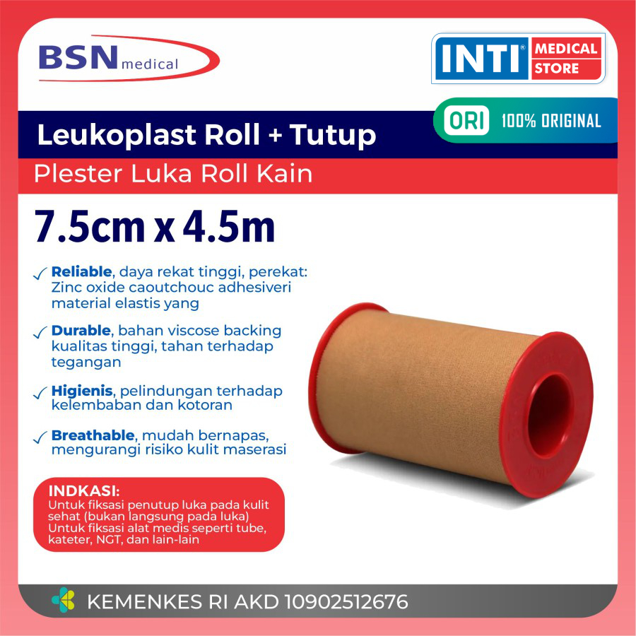 Jual BSN | Leukoplast Plester Kain 7,5 cm x 4,5 m | Plester Kain Coklat | Shopee Indonesia