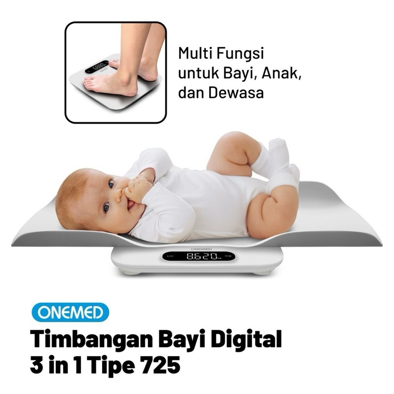 Jual Timbangan Badan Digital 3in1 725 ONEMED - Timbangan Bayi Anak dan ...
