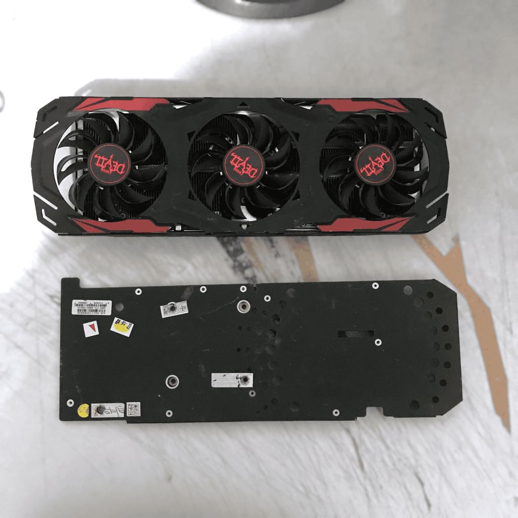 Jual Fan Heatsink Body Backplate VGA Power Color Red Devil RX 470 570 ...