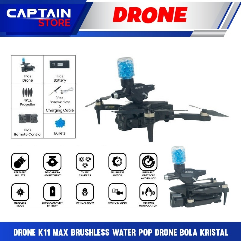 Jual Drone K11 MAX Brushless Water Pop Drone Bola Kristal - Drone K11 MAX | Shopee Indonesia