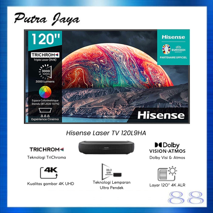Jual Hisense Laser TV 120 Inch 120L9HA Proyektor TV 4K HDR Soft Cinema ...
