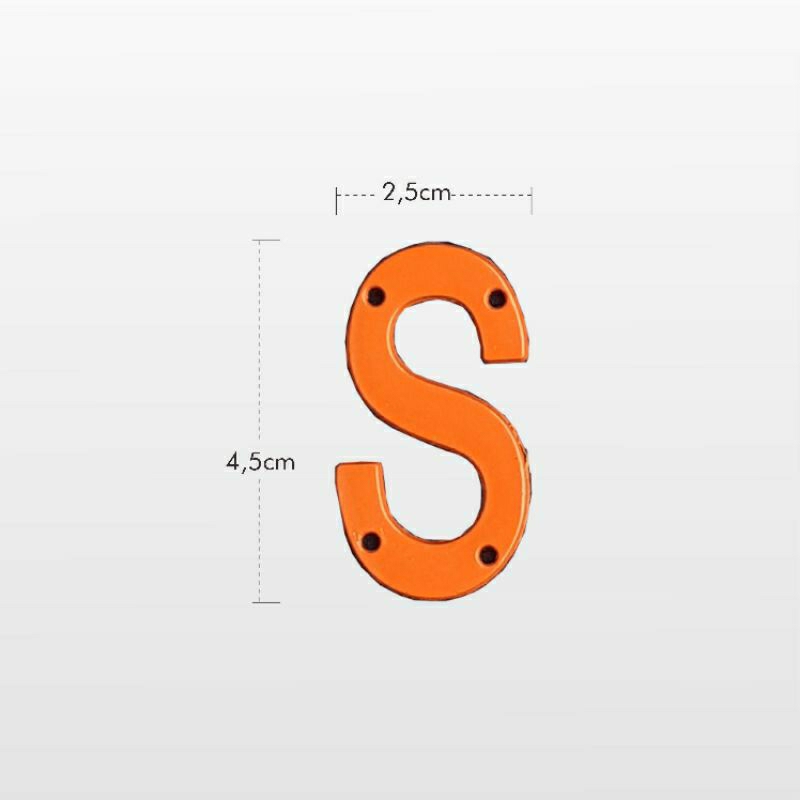 Jual Emblem Huruf S // Emblem Metal // Emblem Besi isi 5 pcs | Shopee ...