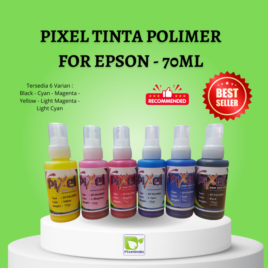 Jual Tinta Anti Luntur Art Paper for Epson 70ml Pixel / Tinta Polimer ...