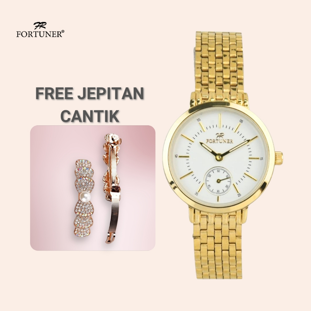 Jual Fortuner Jam Tangan Wanita Water Resist Stainless Steel Belina ...