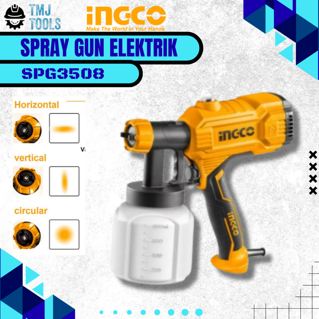 Jual Spray Gun Elektrik INGCO SPG3508 Mesin Semprot Cat SET Electric ...
