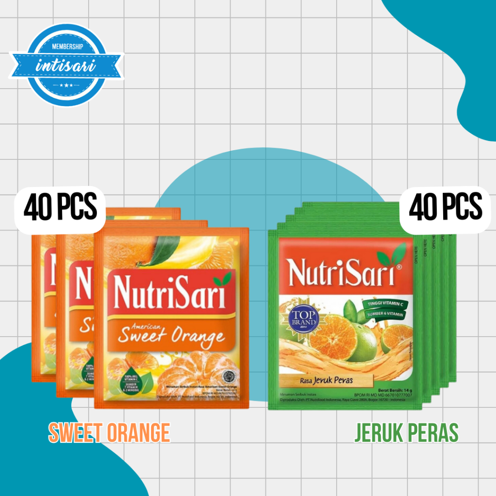 Jual NutriSari Jeruk Peras / Nutri sari American Sweet Orange 40 Sachet ...