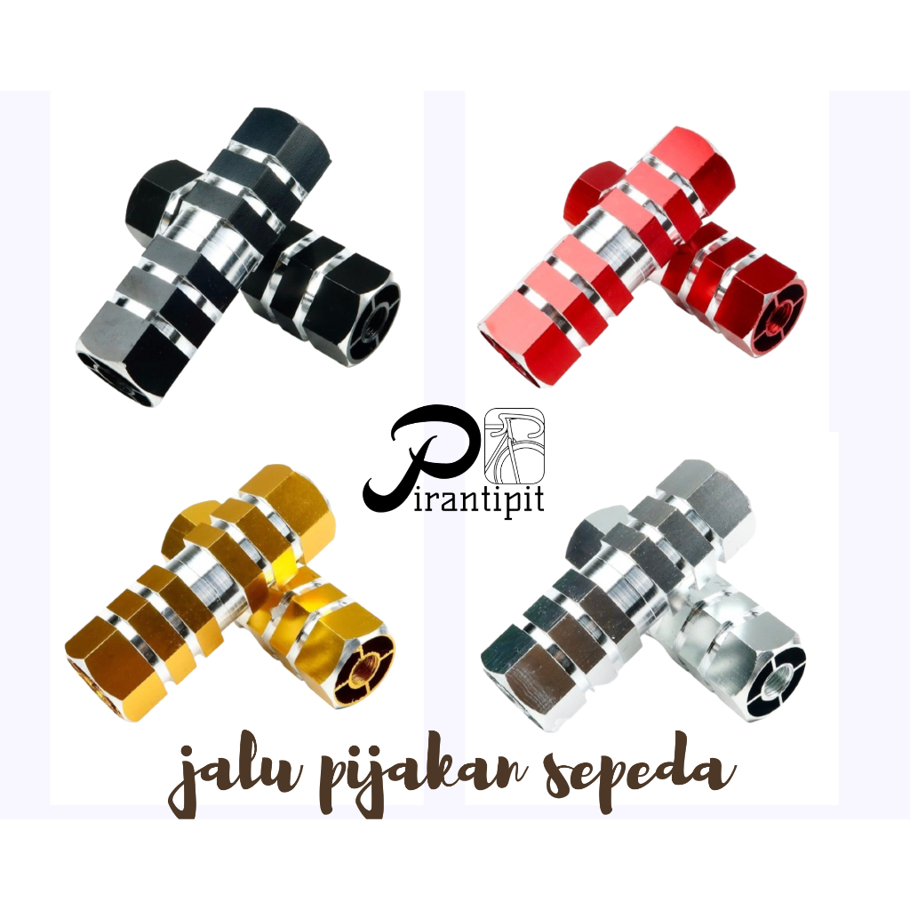 Jual PANCATAN JALU SEPEDA ALLOY ALUMUNIUM FOOT PEG PENAHAN KAKI AS RODA ...