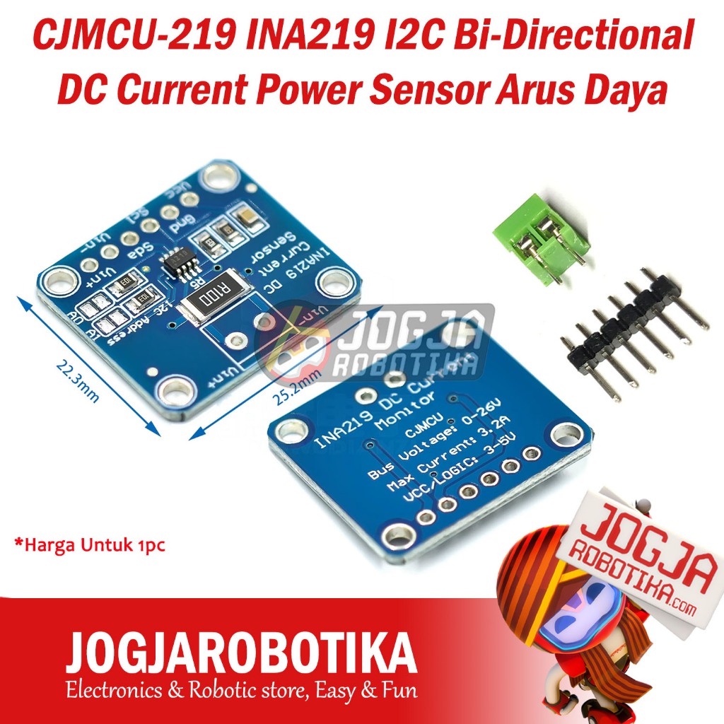 Jual CJMCU-219 INA219 I2C Bi-Directional DC Current Power Sensor Arus ...